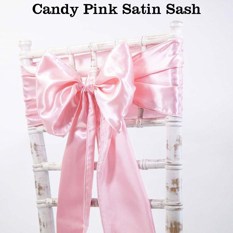 Candy Pink Satin Sash
