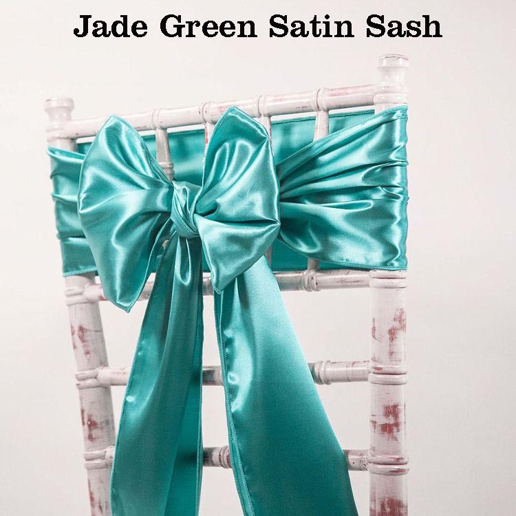 Jade Green Satin Sash